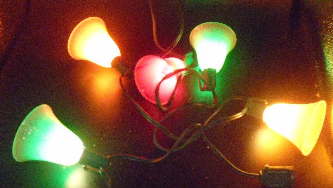 5 Vintage GE Lighted Ice Bell Frosted Christmas Lights - Etsy