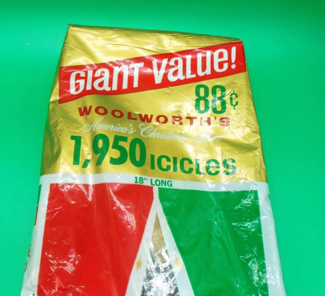 Vintage 1950 Strands LEAD Woolworth's Metal Tinsel Foil/ Icicle Vintage ...