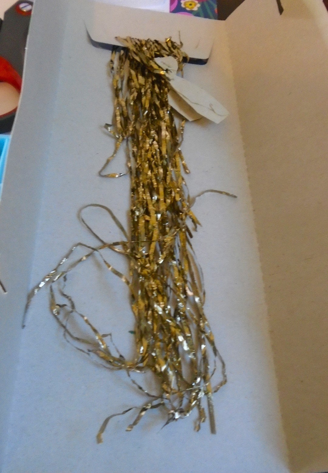 Vintage Original Tinsel Gold Christbaum Lametta Metal Tinsel/ Icicles ...