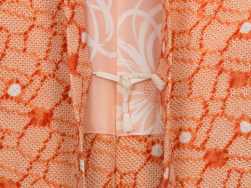 Vintage Japanese Orange Blossom Silk Shibori Jacket - Etsy