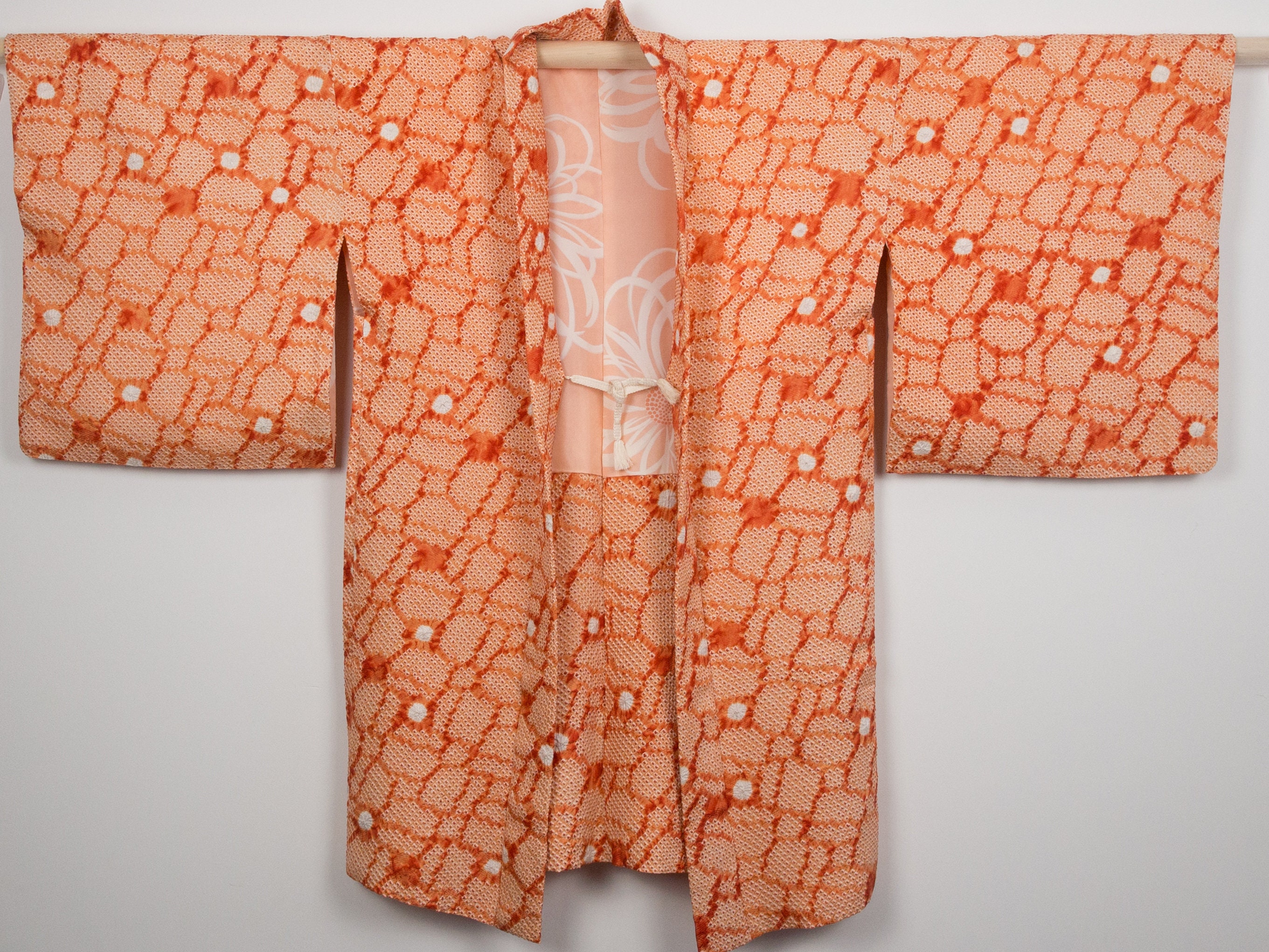 Vintage Japanese Orange Blossom Silk Shibori Jacket - Etsy
