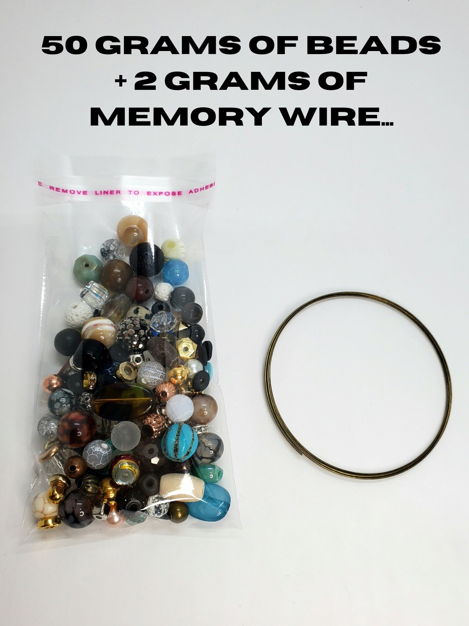 Natural Stone Bead Confetti 50 Gram Bag of Beads for Diy Stack Bracelet ...