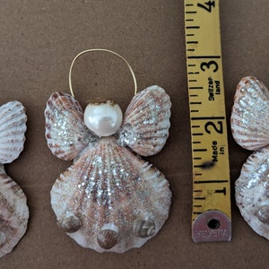Set of Three Holiday Hand Made Sea Shell Angel Ornaments Set 4 - Etsy