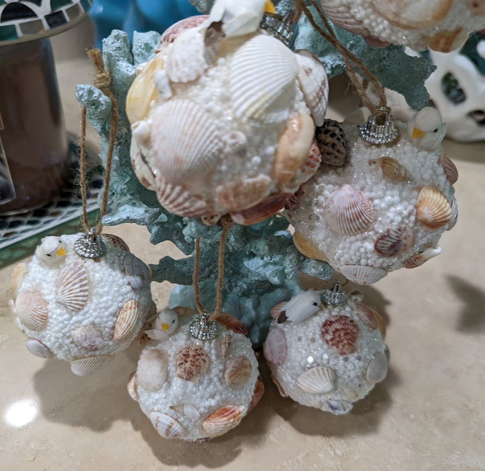 Nautical Sea Shell Ornaments - Etsy