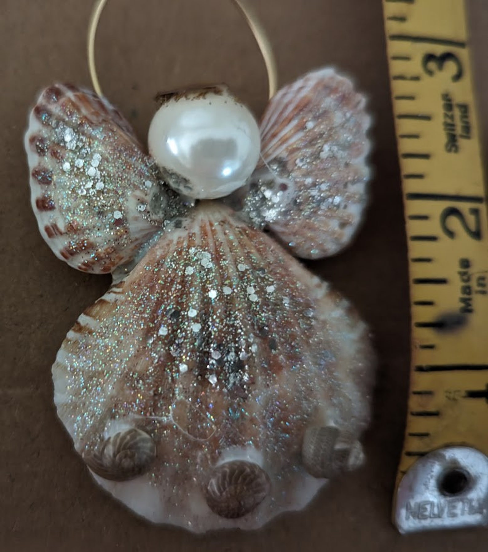 Set of Three Holiday Hand Made Sea Shell Angel Ornaments Set 4 - Etsy