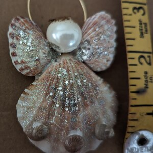 Set of Three Holiday Hand Made Sea Shell Angel Ornaments Set 4 - Etsy