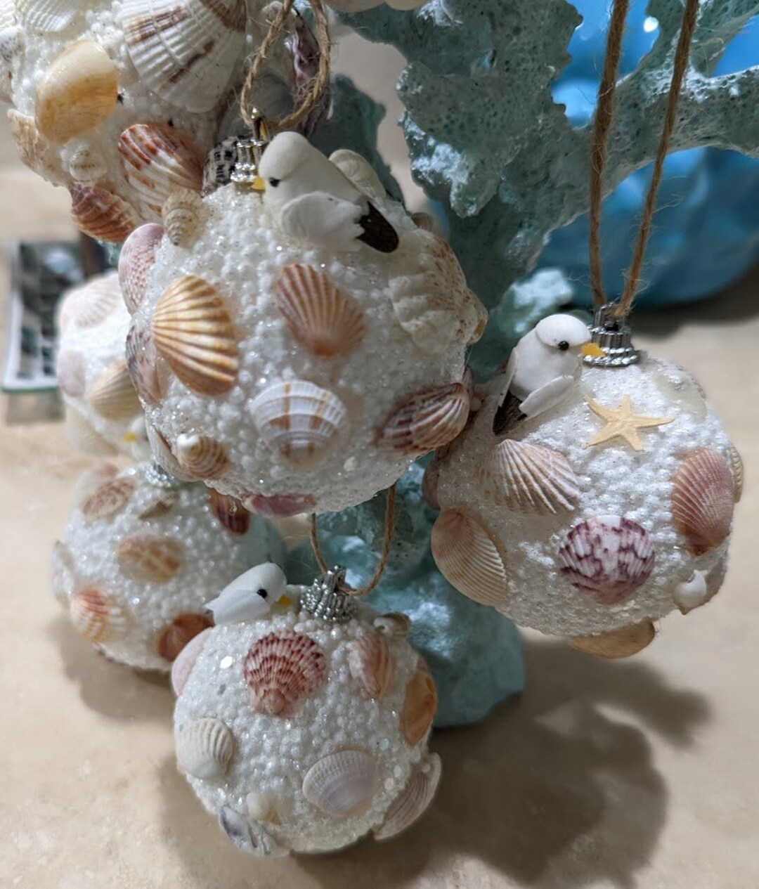 Nautical Sea Shell Ornaments - Etsy