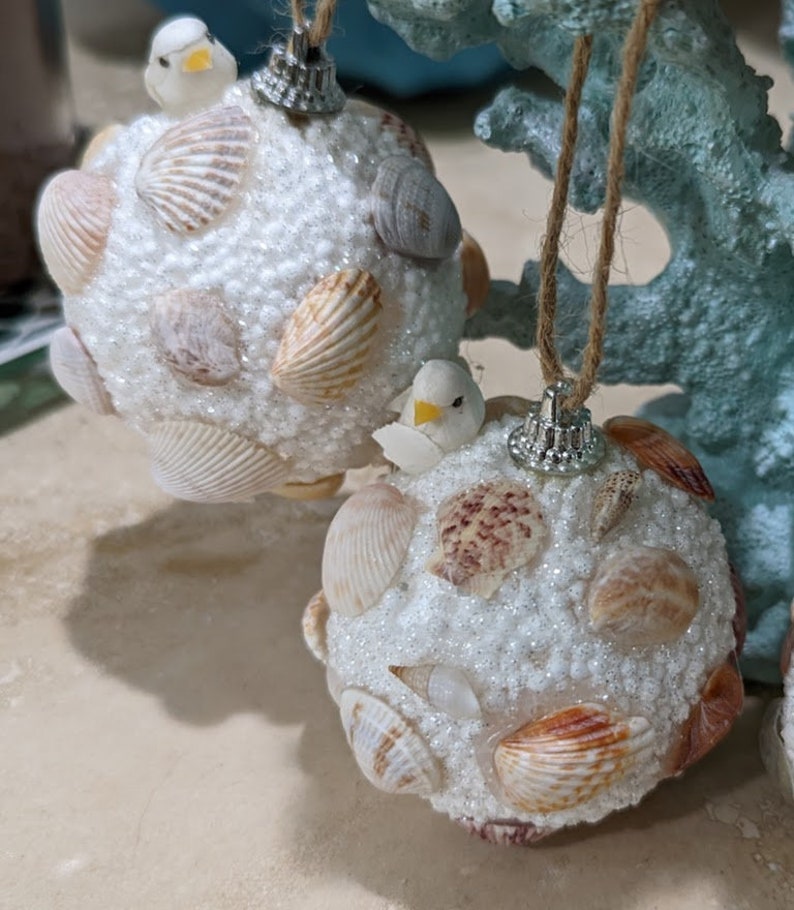 Nautical Sea Shell Ornaments - Etsy