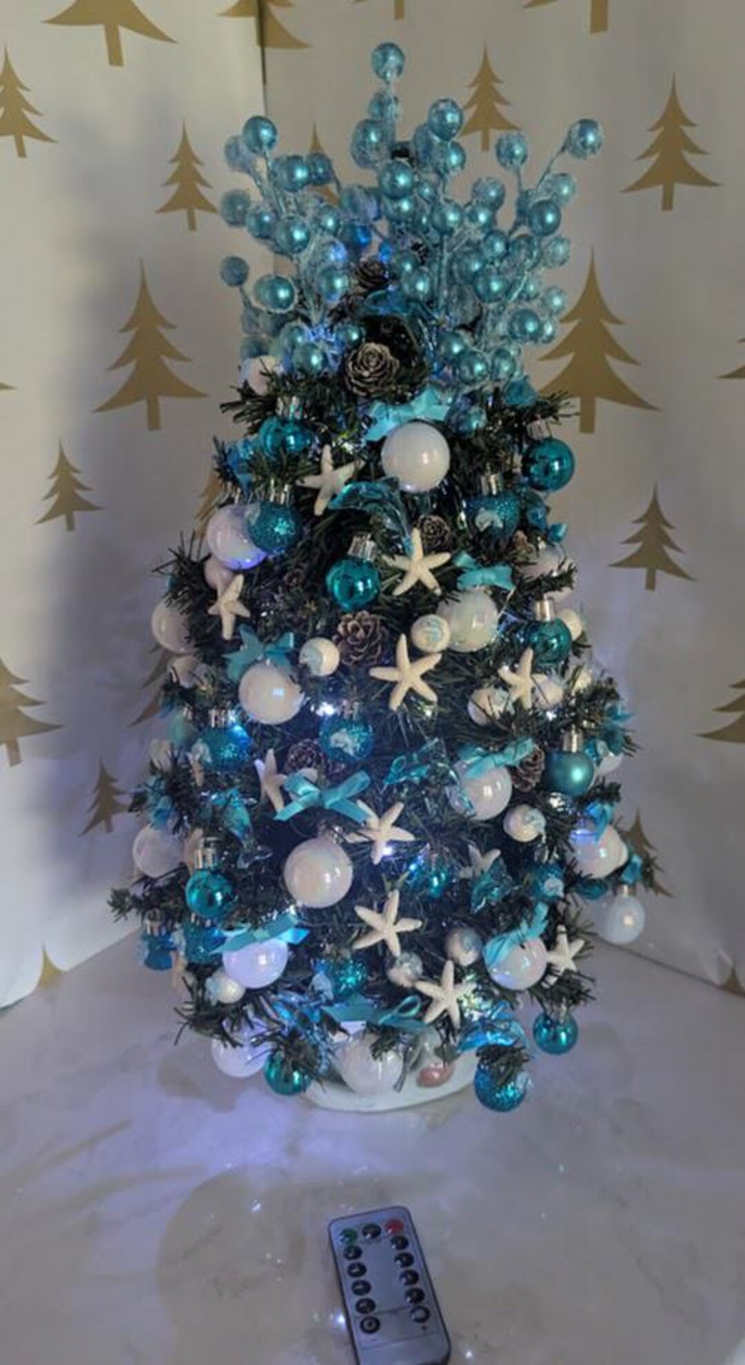 Coastal Fully Decorated Tree, With Coastal Beachy Dolphin Theme ...