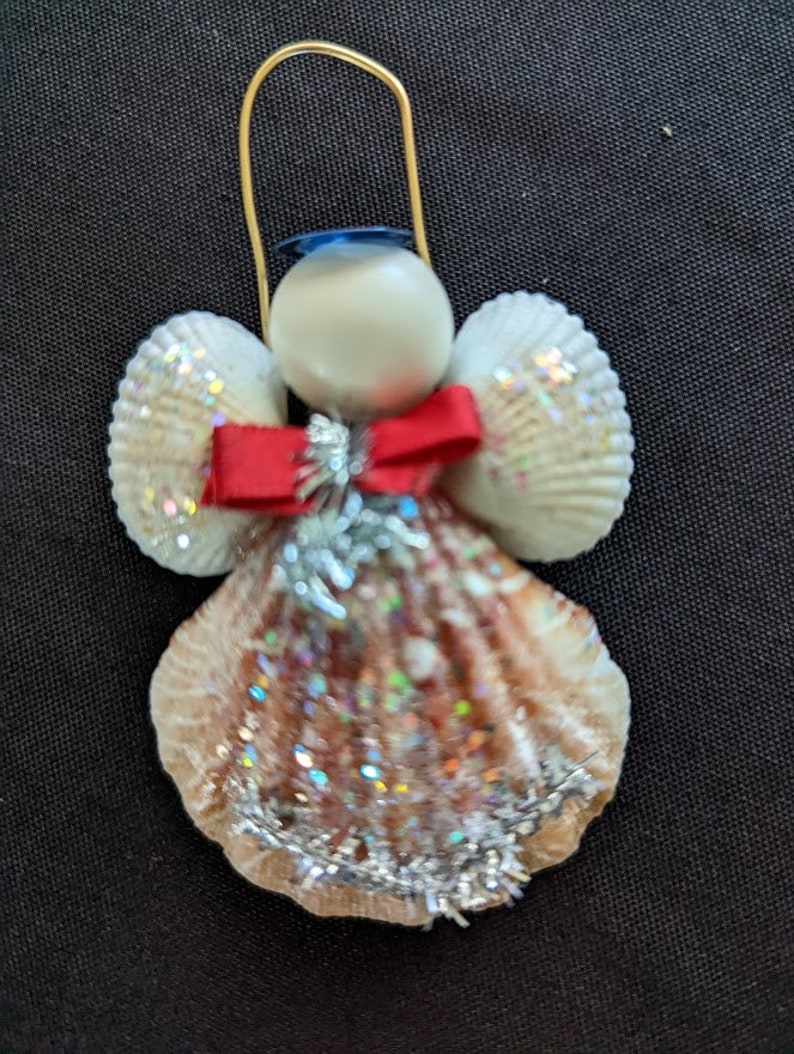 Set of Three Hand Made Holiday Seashell Angel Ornaments Set #1 - Etsy