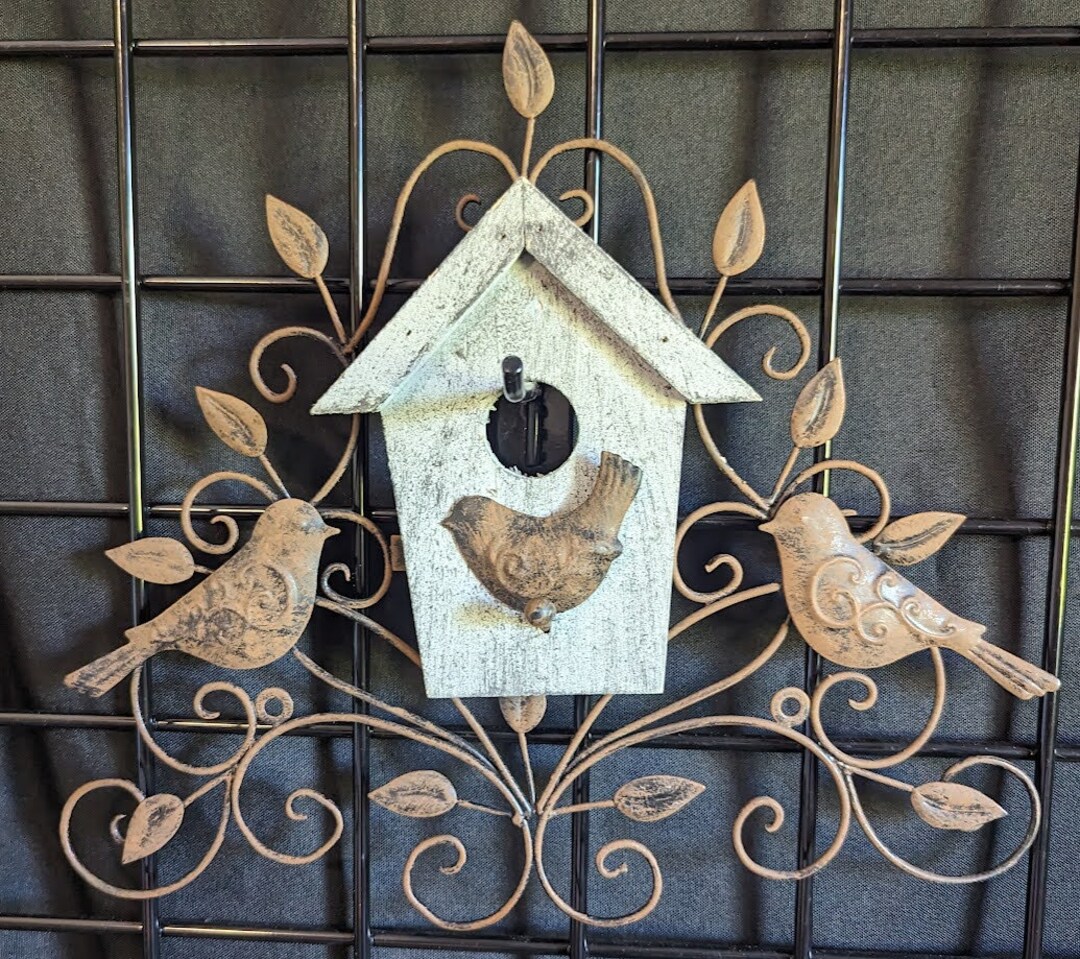Birds With Bird House in Center - Wall Decor - Crafting Supply- Wreath ...