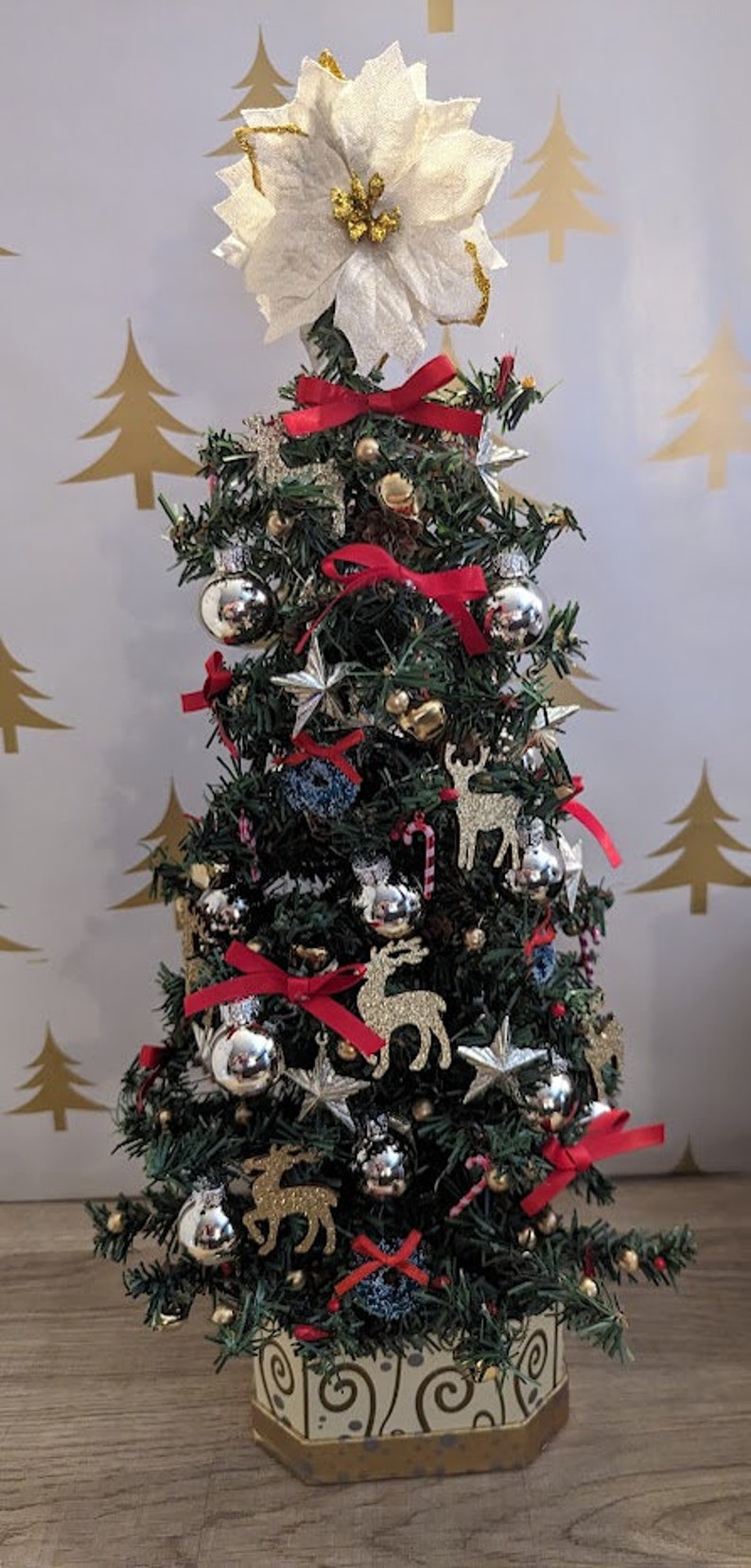 Christmas Tree Decorated Table Top Fully Decorated Tree - Etsy