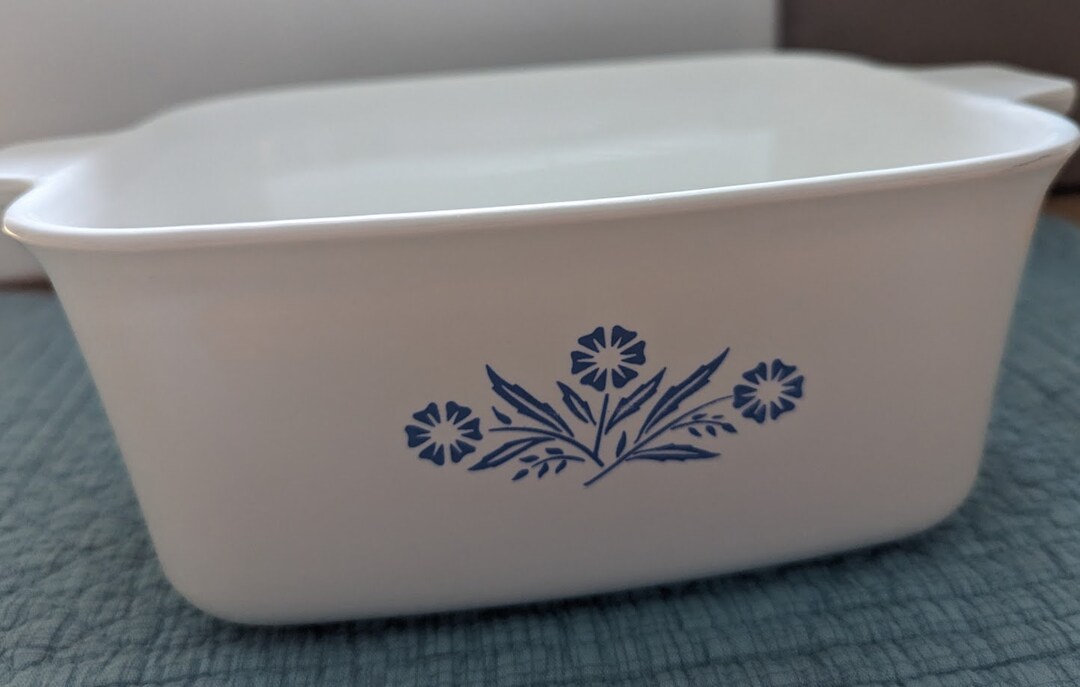 Vintage Corning Ware Blue Corn Flower 1 1/2 Quart Retangle Casserole ...