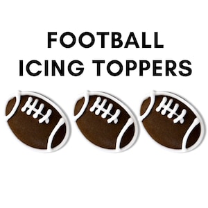 Edible Royal Icing Toppers - Football Edible Toppers (bulk) Ready-to ...