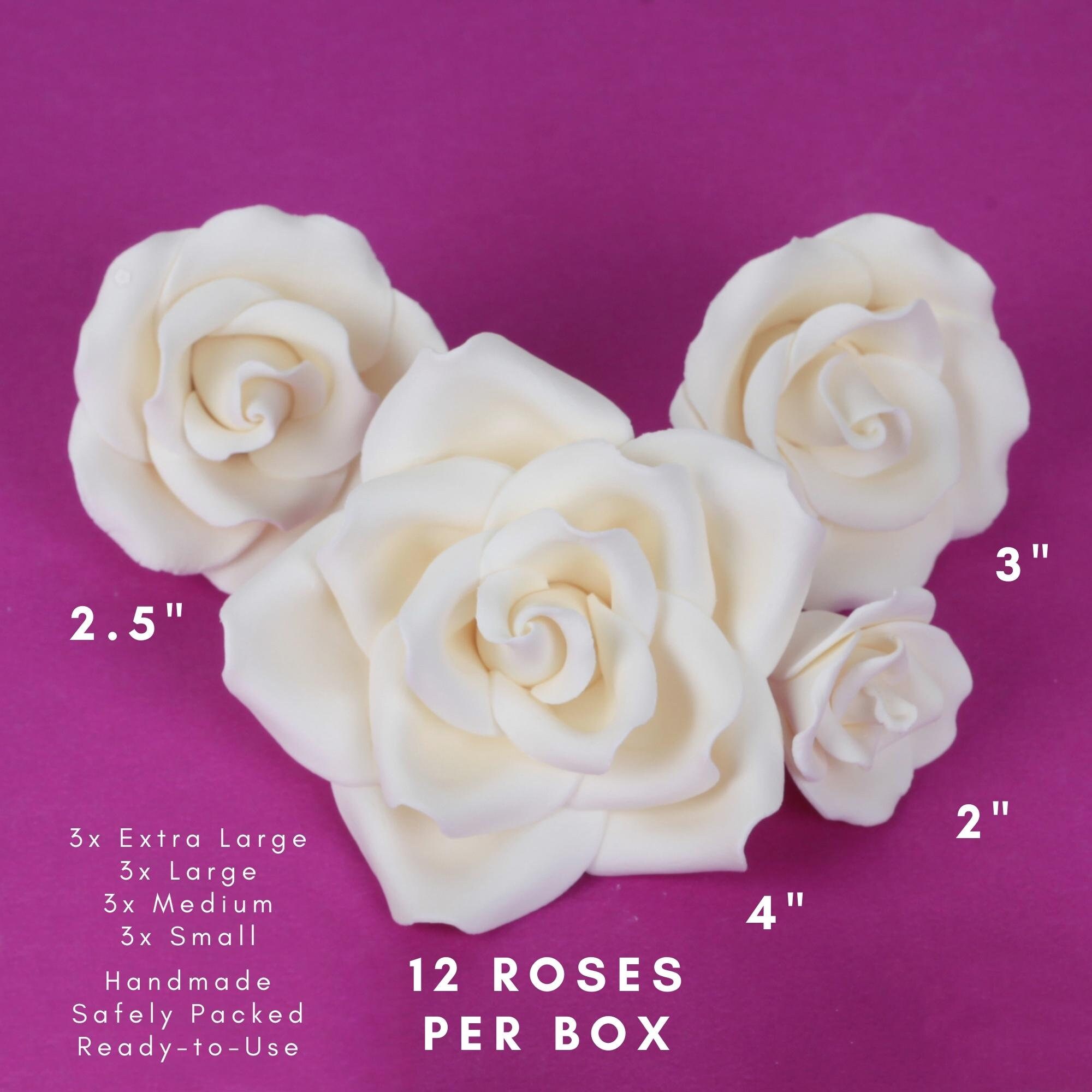English Rose Sugar Flower Cake Topper | Gum Paste Flowers for Cake ...