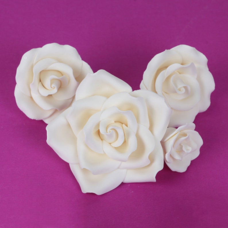 English Rose Sugar Flower Cake Topper | Gum Paste Flowers for Cake ...