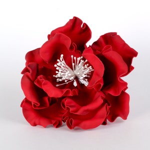 Extra Large Red Peony Sugar Flower Cake Topper | 6 Inch Gum Paste ...