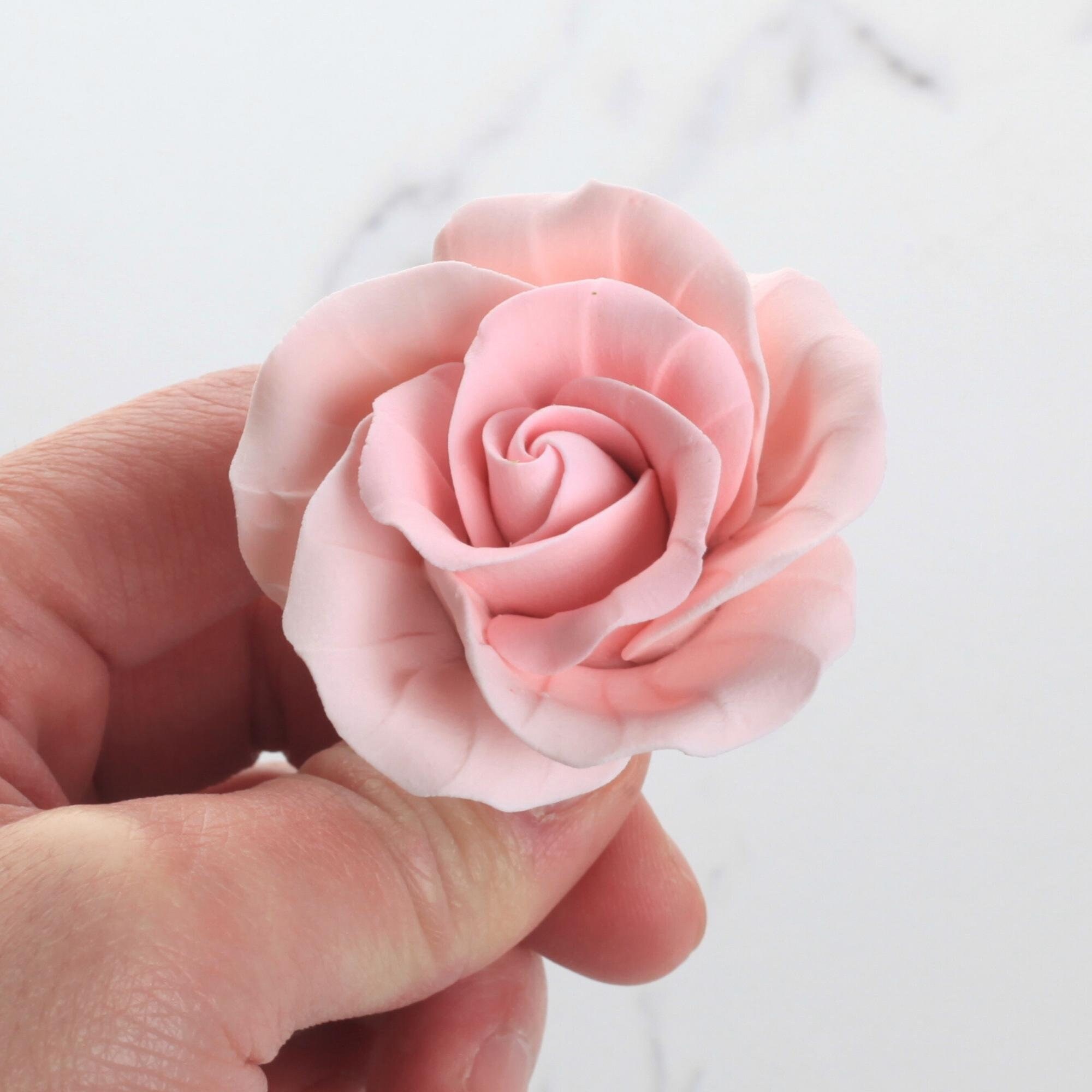 Pink Rose Sugar Flower Cake Topper Assorted Size Gum Paste - Etsy