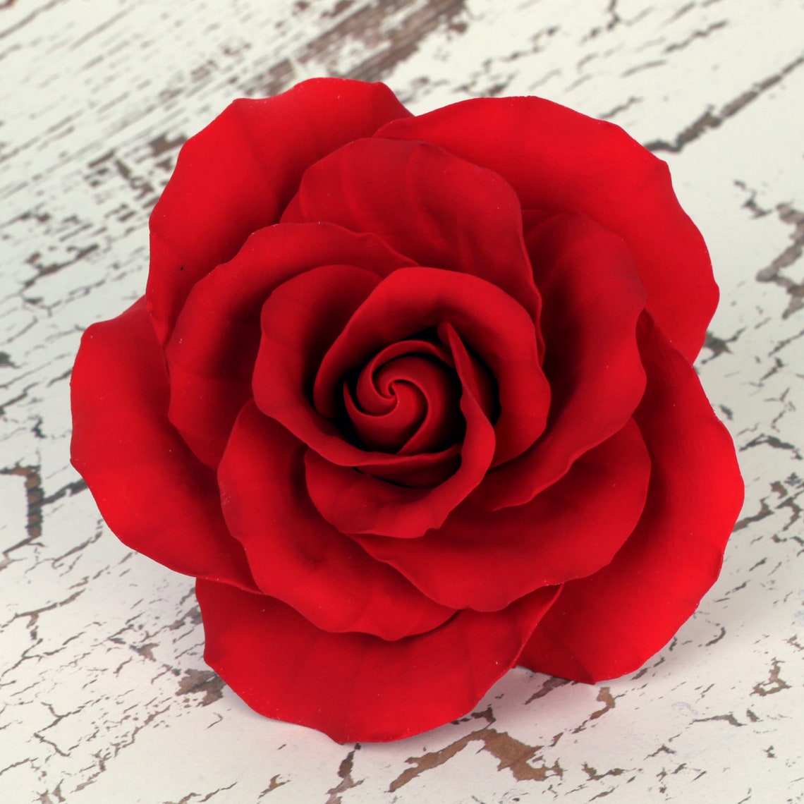 Large Red Rose Sugar Flower Cake Topper Gum Paste Flower for - Etsy