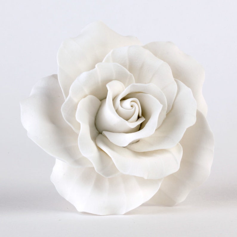 White Rose Sugar Flower Cake Topper | Assorted Size Gum Paste Flower ...