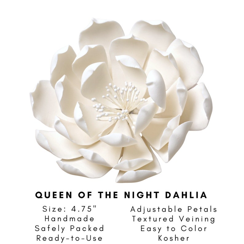 Dahlia Sugar Flower Cake Topper | Gum Paste Flowers for Cake Decorating ...