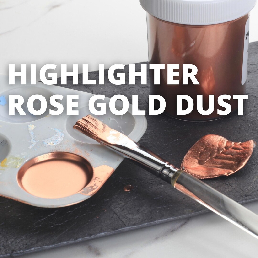 Rose Gold Highlighter Dust - Metallic Rose Gold Luster Dust Color for ...