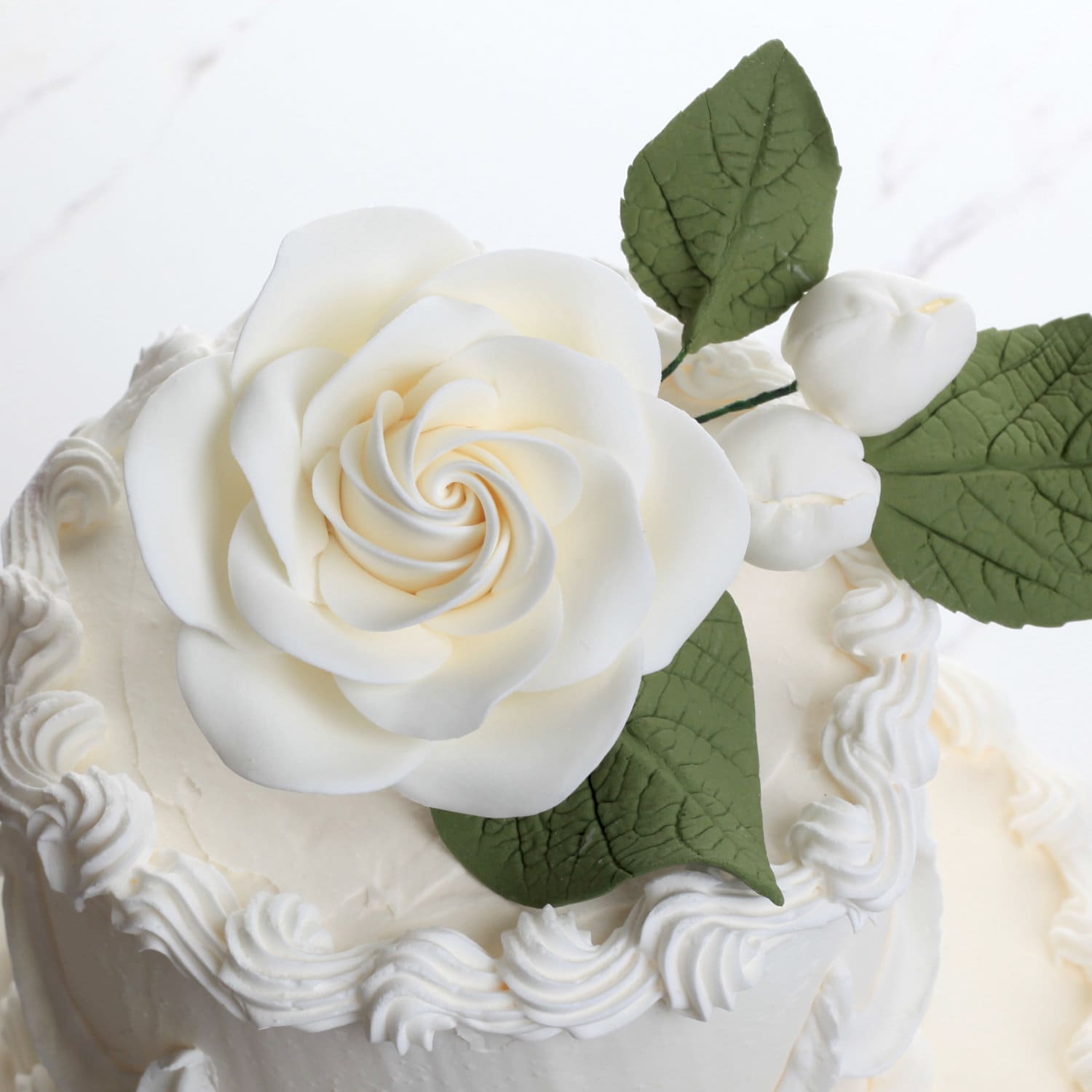 Chantel Rose Sugar Flower Cake Topper | Gum Paste Flower Spray for Cake ...