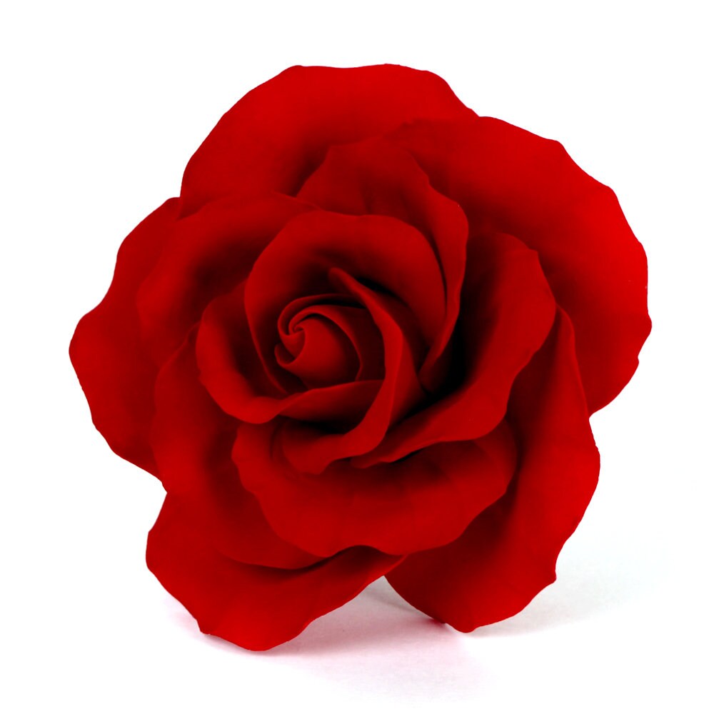 Large Red Rose Sugar Flower Cake Topper Gum Paste Flower for - Etsy