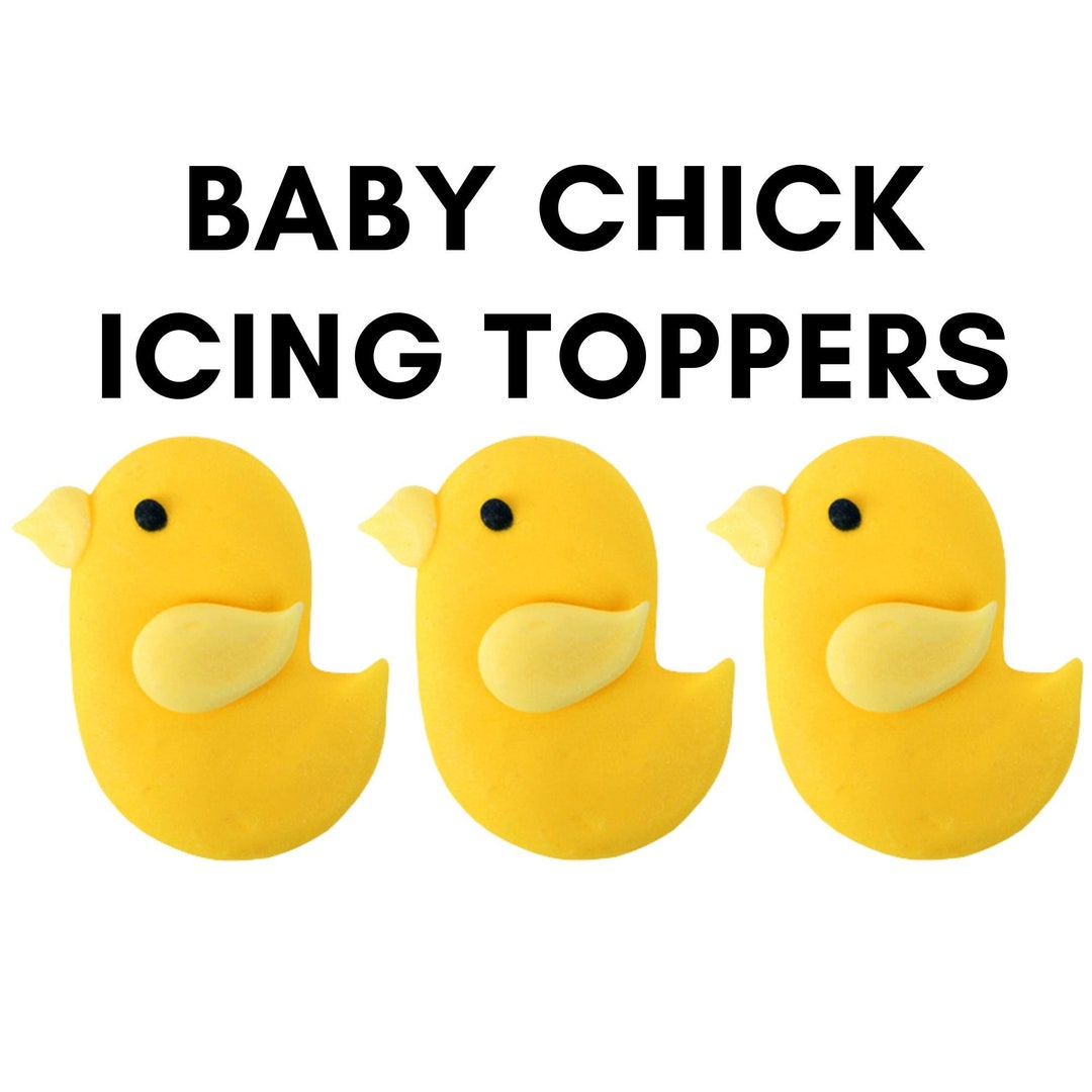 Edible Royal Icing Toppers - Baby Chick Edible Toppers (bulk) Ready-to ...