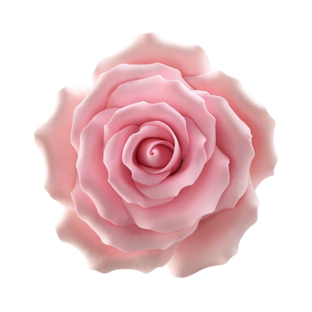 Large Pink Rose Sugar Flower Cake Topper | Gum Paste Flower for Cake ...