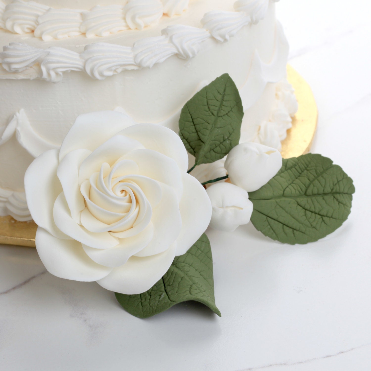 Chantel Rose Sugar Flower Cake Topper | Gum Paste Flower Spray for Cake ...