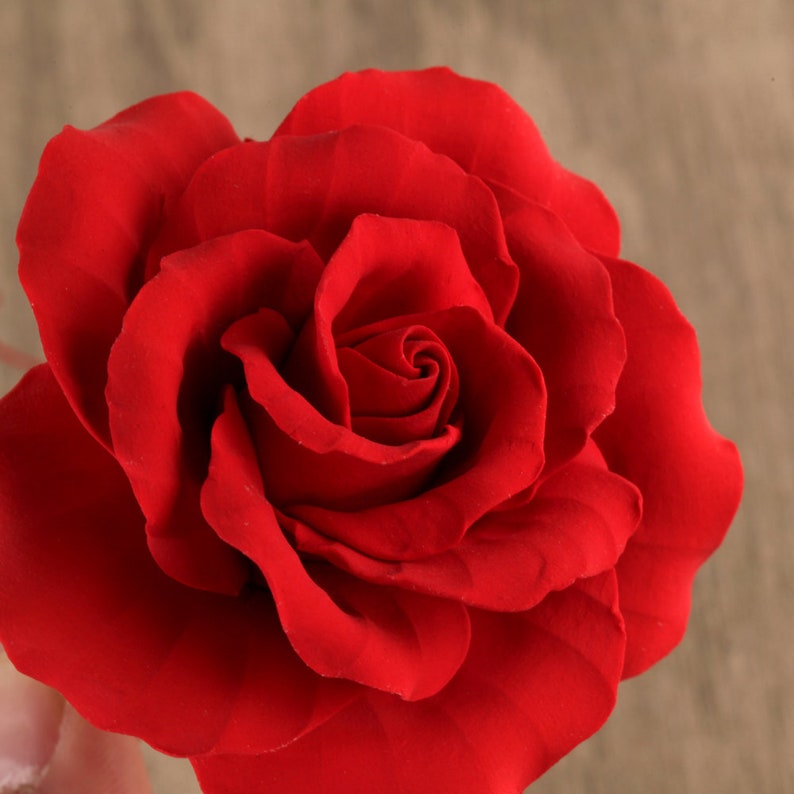 Red Rose Sugar Flower Cake Topper Assorted Size Gum Paste | Etsy