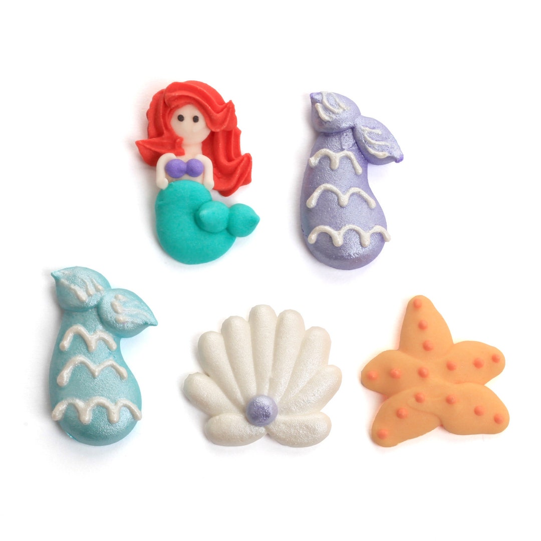 Icing Toppers - Little Mermaid Under the Sea Royal Icing Toppers ...