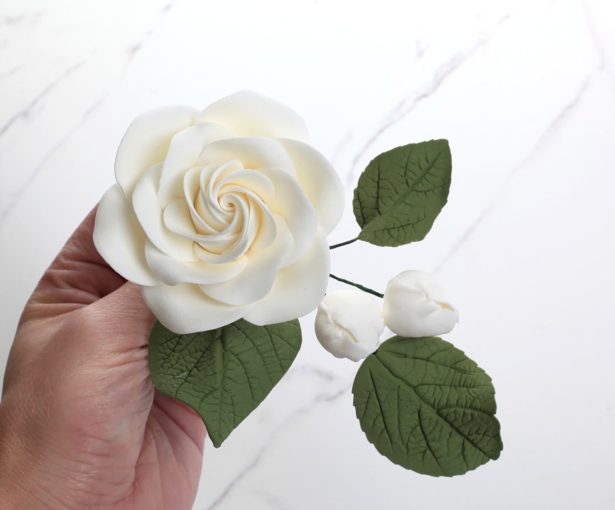 Chantel Rose Sugar Flower Cake Topper Gum Paste Flower Spray - Etsy