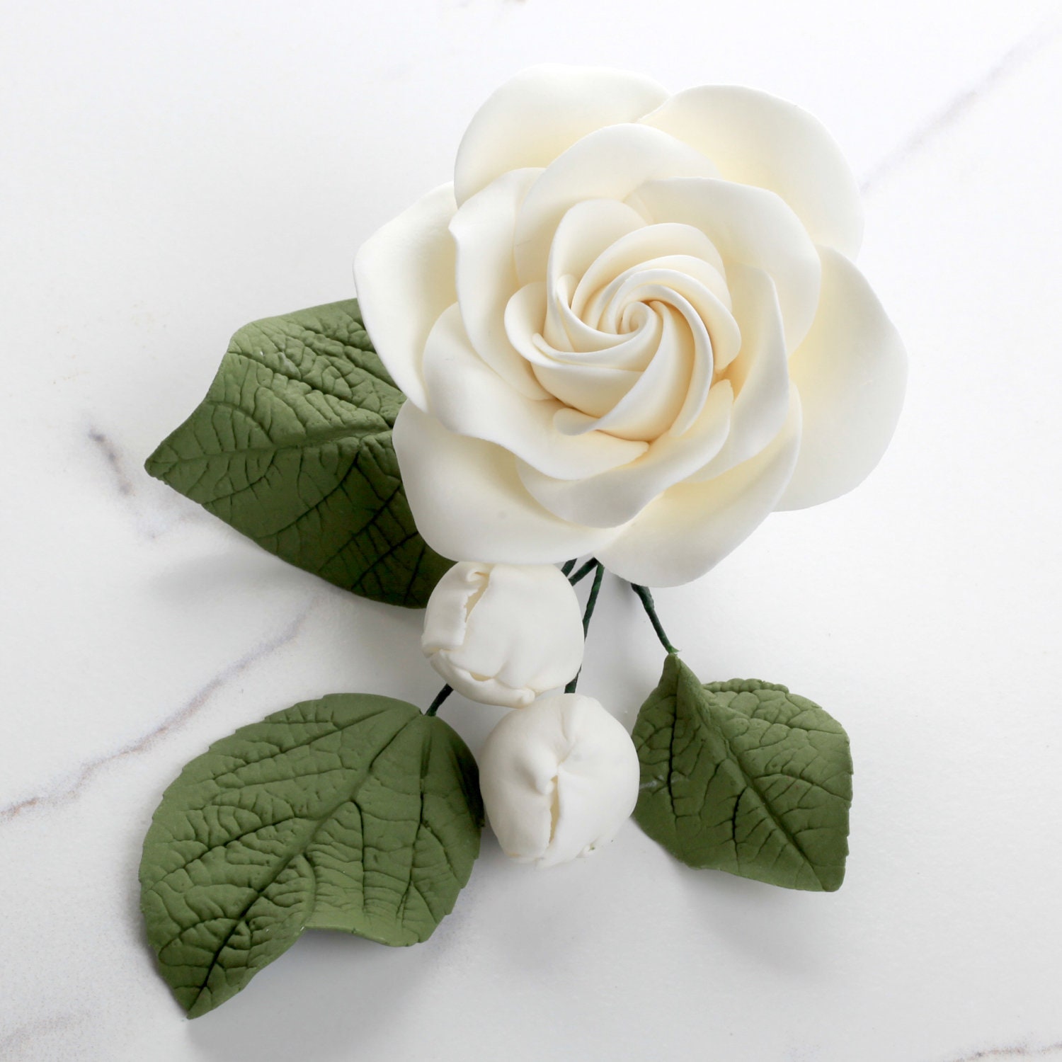 Chantel Rose Sugar Flower Cake Topper | Gum Paste Flower Spray for Cake ...