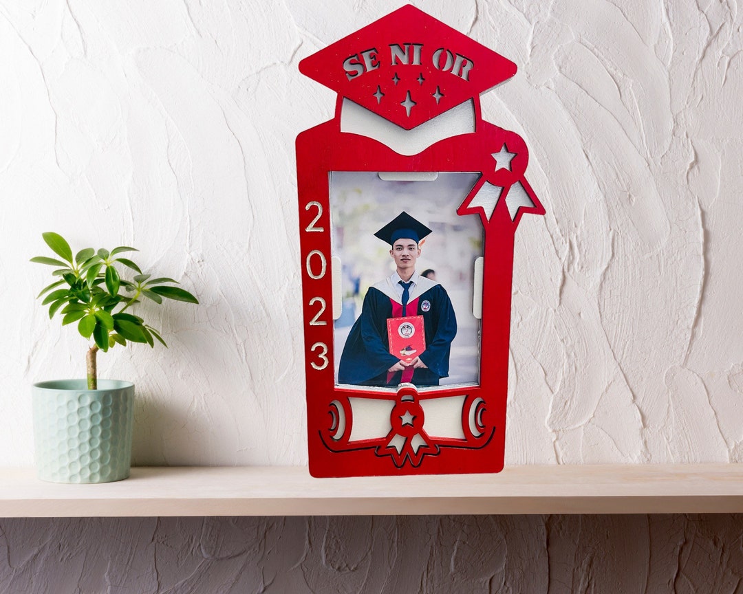 2024 Wooden Graduate Picture Frame Graduation Frame 2024 Senior Picture ...