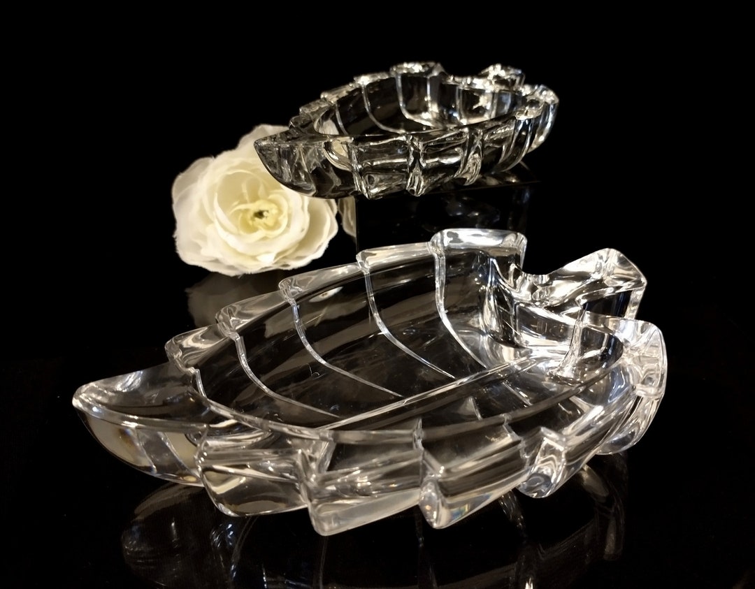 Crystal Clear Industries Crystal Leaf Dishes, 2 Sizes Available - Etsy