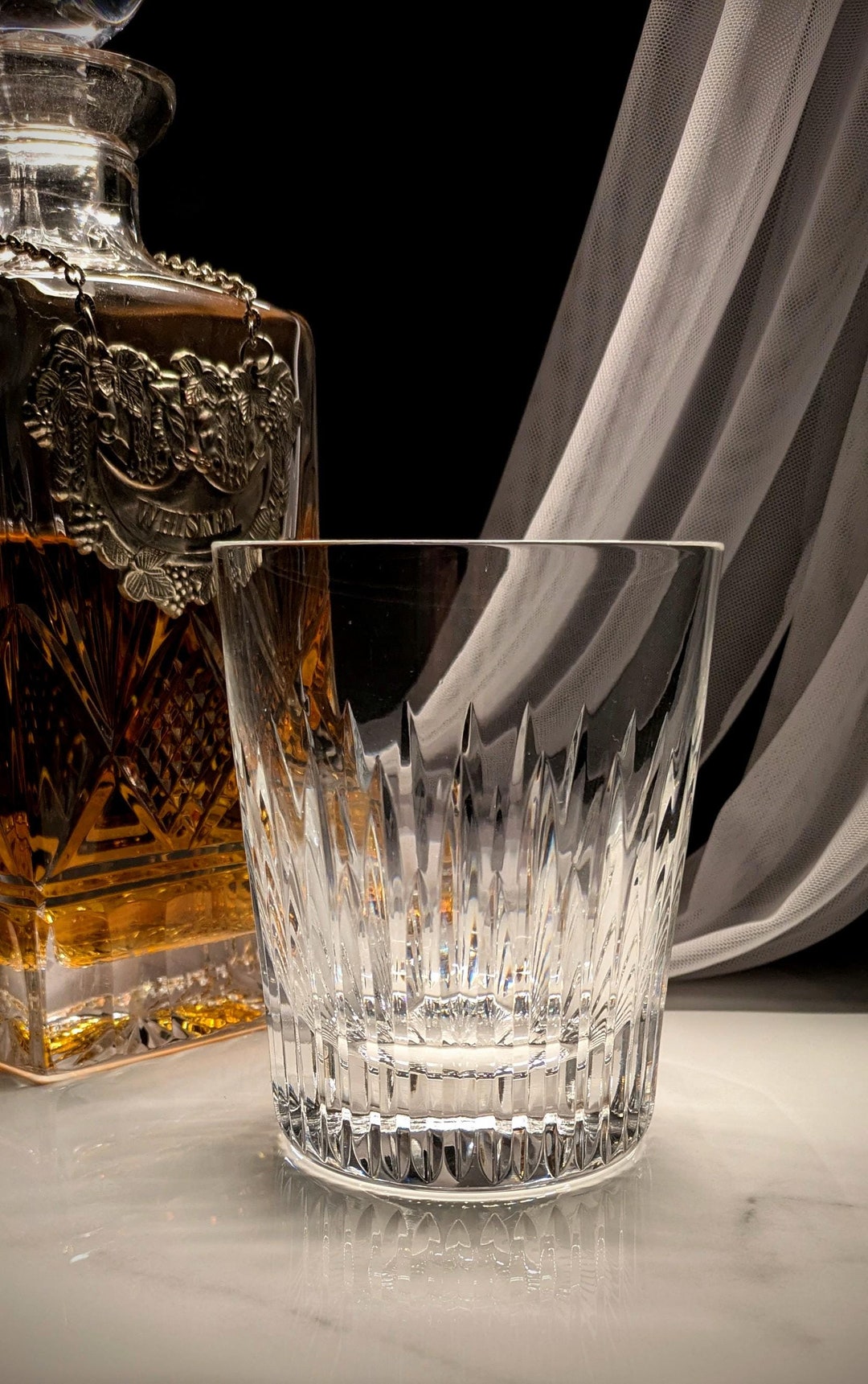 Cut Crystal Double Old Fashioned Glasses, Set of 4 - Etsy