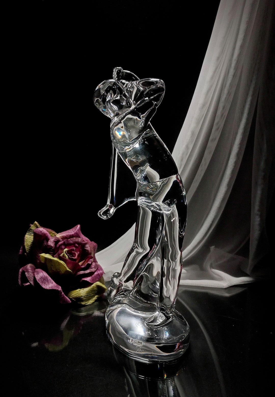 Baccarat Crystal Golfer Swinging Figurine - Etsy