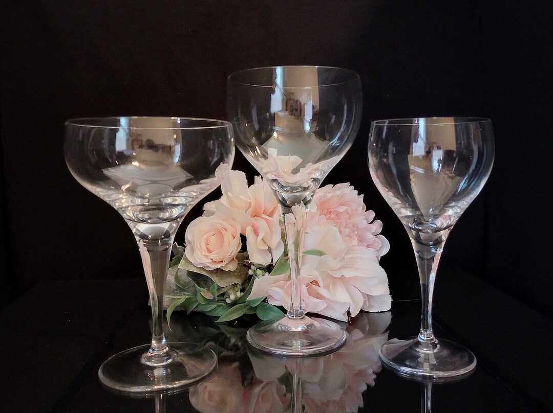Rosenthal Crystal Lotus Plain Stemware - Water, Wine, Champagne/tall ...