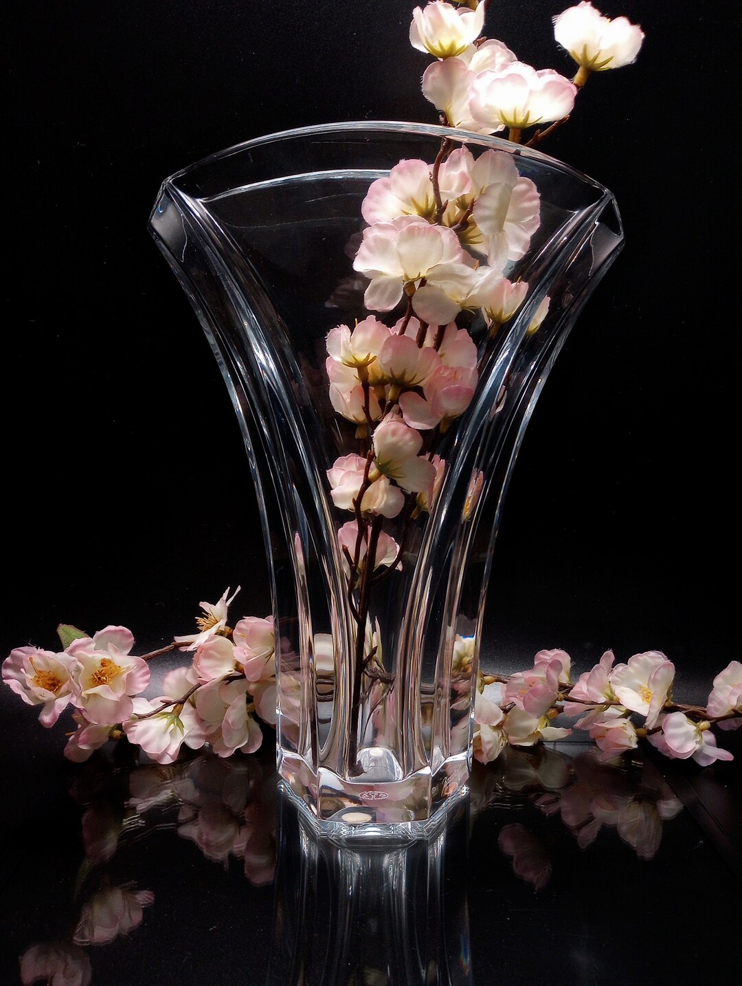 Baccarat Crystal Ginkgo 9-inch Vase - Etsy