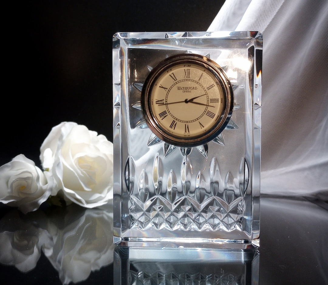 Waterford Crystal Lismore Desk Clock - Etsy