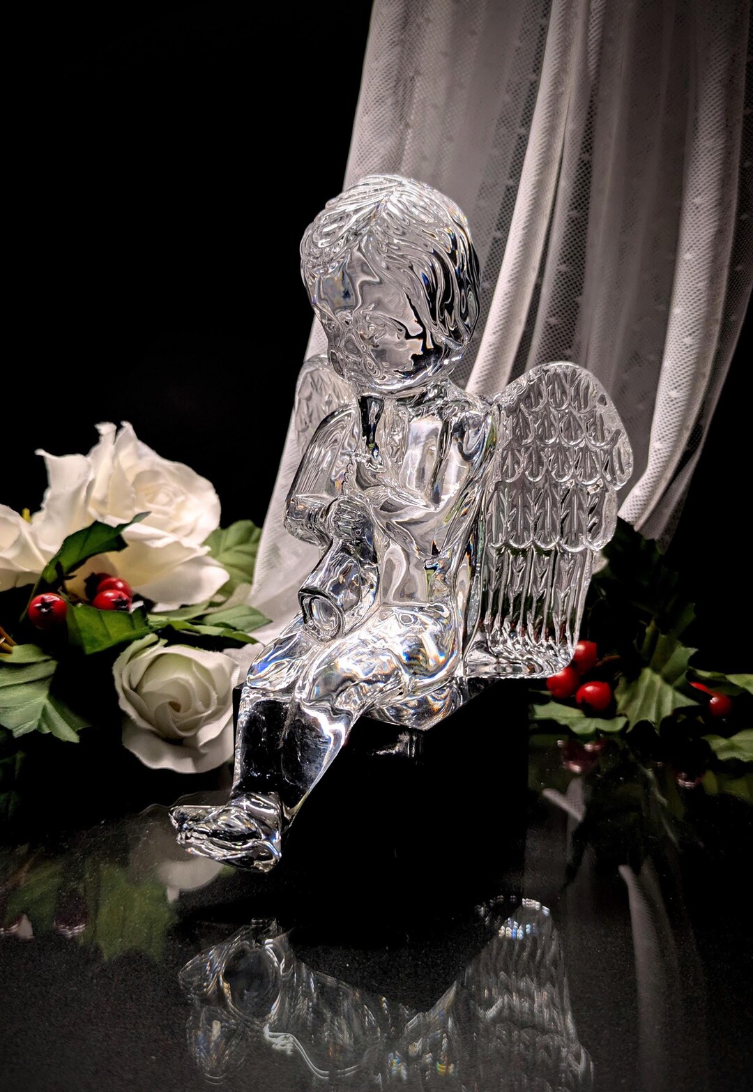 Waterford Crystal Cherub With Trumpet, Signed David Boyce, Crystal ...