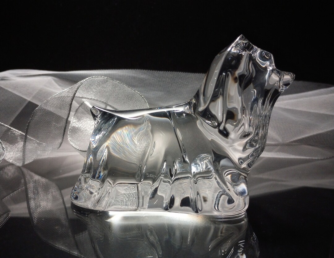 Baccarat Crystal Yorkshire Terrier Figurine - Etsy