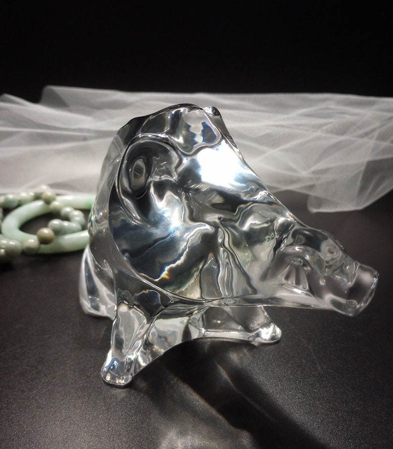 Baccarat Crystal Boar Figurine, Chinese Zodiac Collection - Etsy