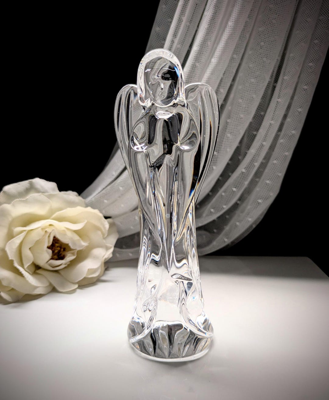 Waterford Crystal Angel With Folded Hands Figurine, Nativity Collection - Etsy