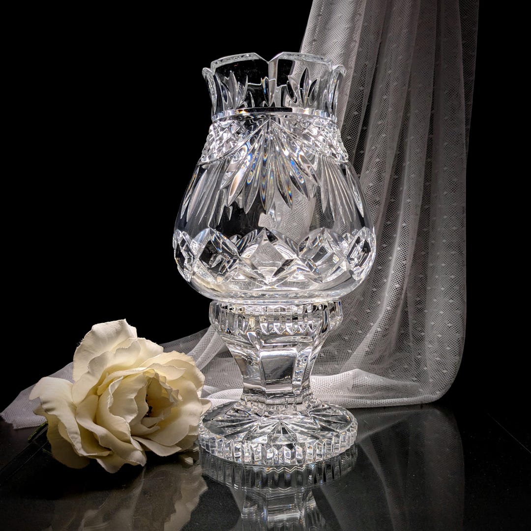 Waterford Crystal Penrose Hurricane Lamp, Waterford Society 1997 ...
