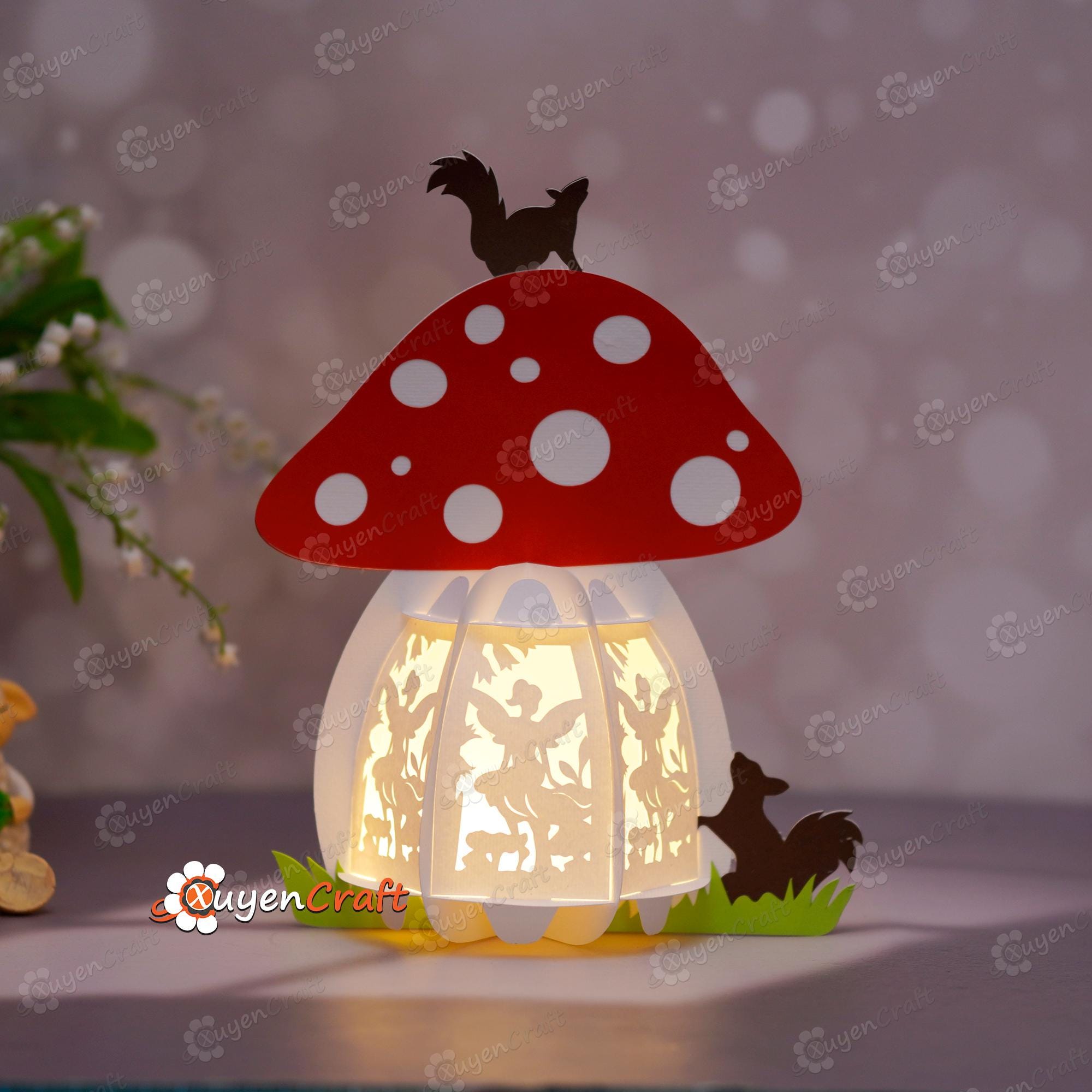 Mushroom Lantern SVG, Paper Cut Light Box (PDF Templates) - Etsy