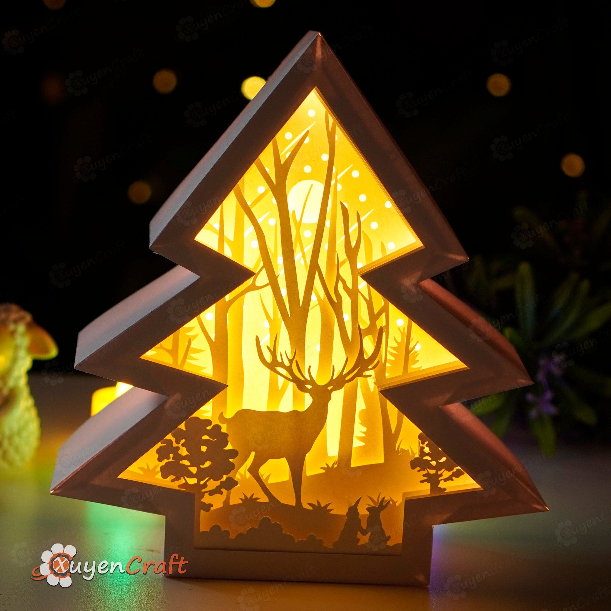 Pack 4 Weihnachtslaternen SVG-Vorlage zum Erstellen von - Etsy.de