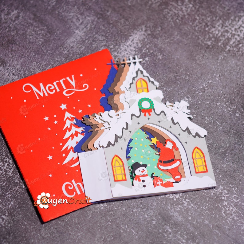 Set 3 Christmas 3D Pop-up Card Templates – Nativity Scene, Winter ...
